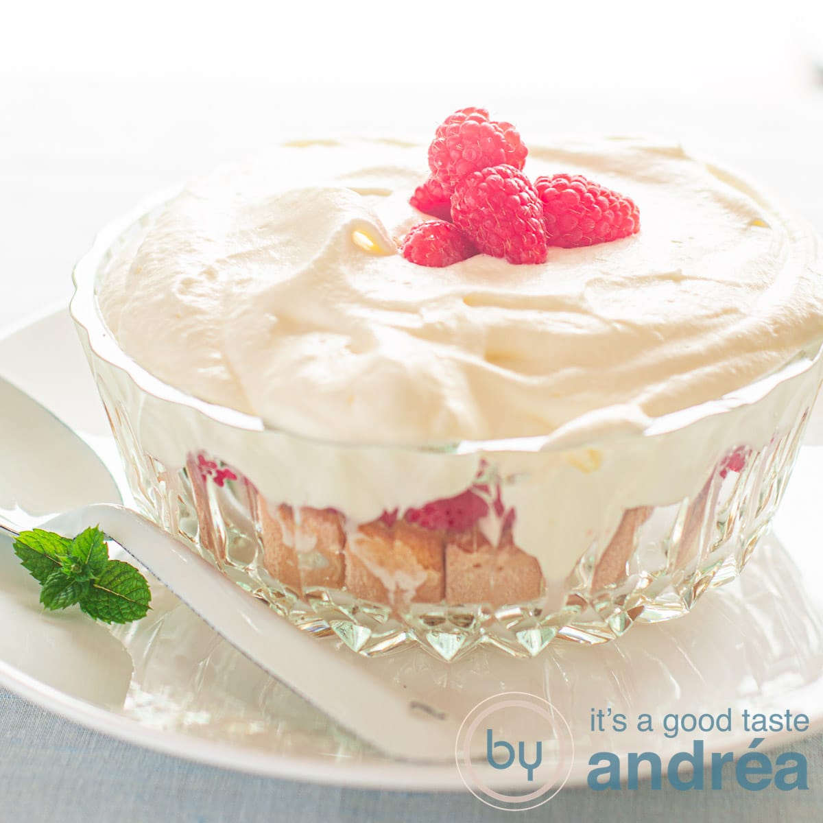 Raspberry Trifle with Ladyfingers - By Andrea Janssen