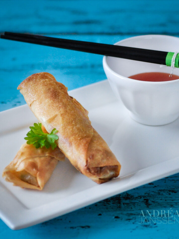 Mini loempia's {frituur en airfryer recept} | By Andrea Janssen