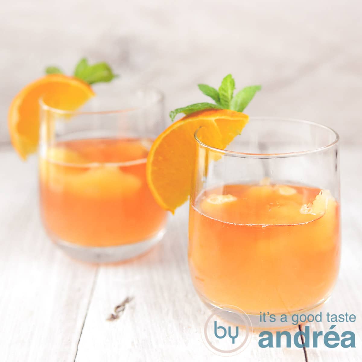 Sparkling Orange and Elderflower Cocktail - By Andrea Janssen
