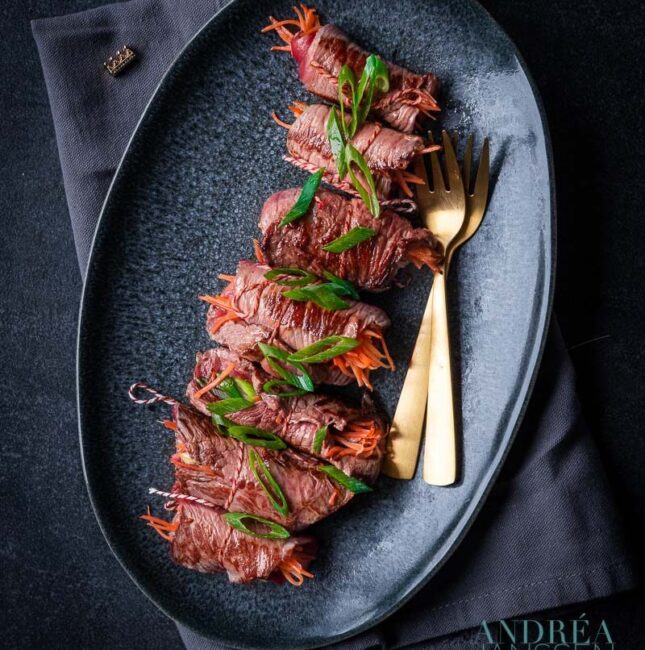 Gourmet recept gevulde biefstuk rolletjes - By Andrea Janssen