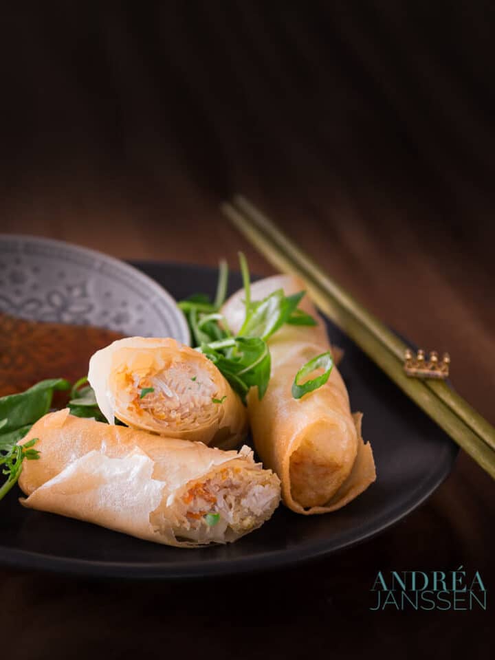 Mini loempia's {frituur en airfryer recept} | By Andrea Janssen