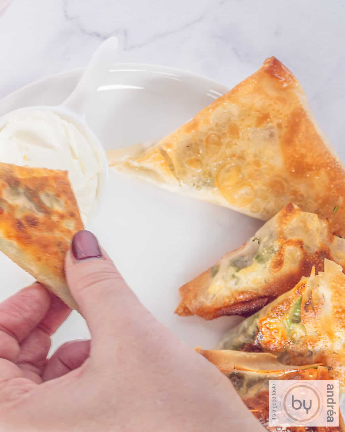 Krokante Filodeeg Hapjes met Spinazie en Feta - By Andrea Janssen