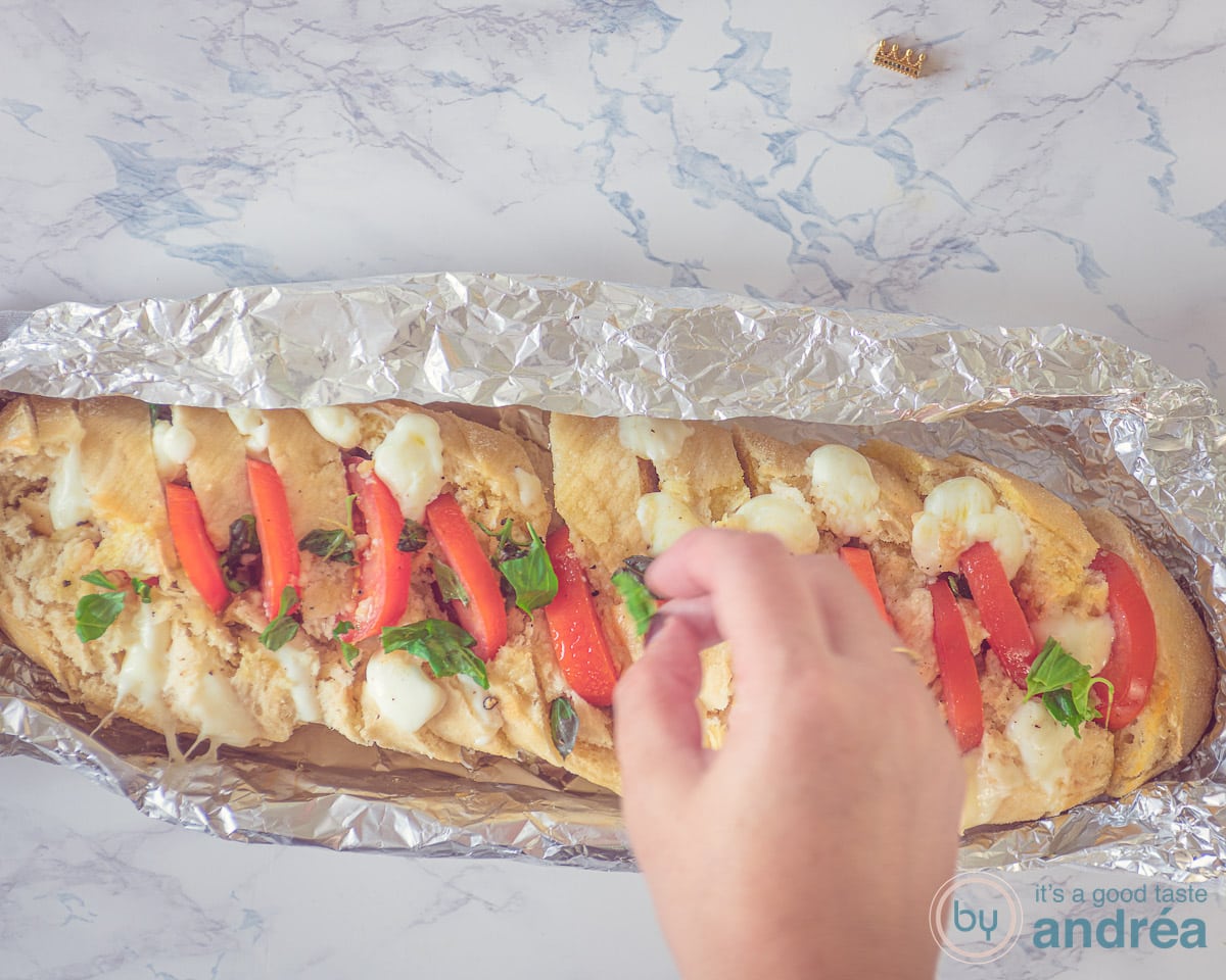 Gevuld Stokbrood Caprese - By Andrea Janssen
