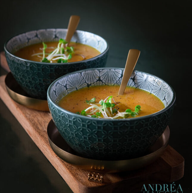 Oosterse pompoen wortel soep - By Andrea Janssen