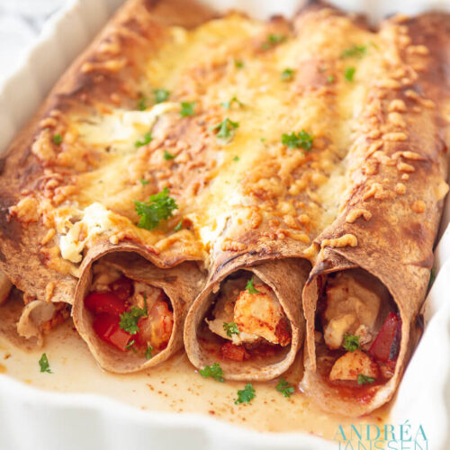 Mexicaanse ovenschotel met kip en nacho chips - By Andrea Janssen