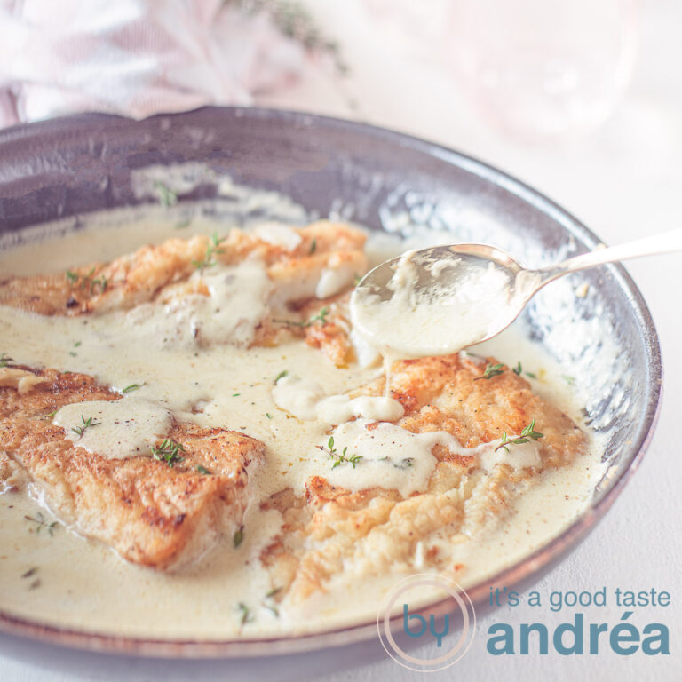 Kabeljauw met Witte Wijnsaus - By Andrea Janssen
